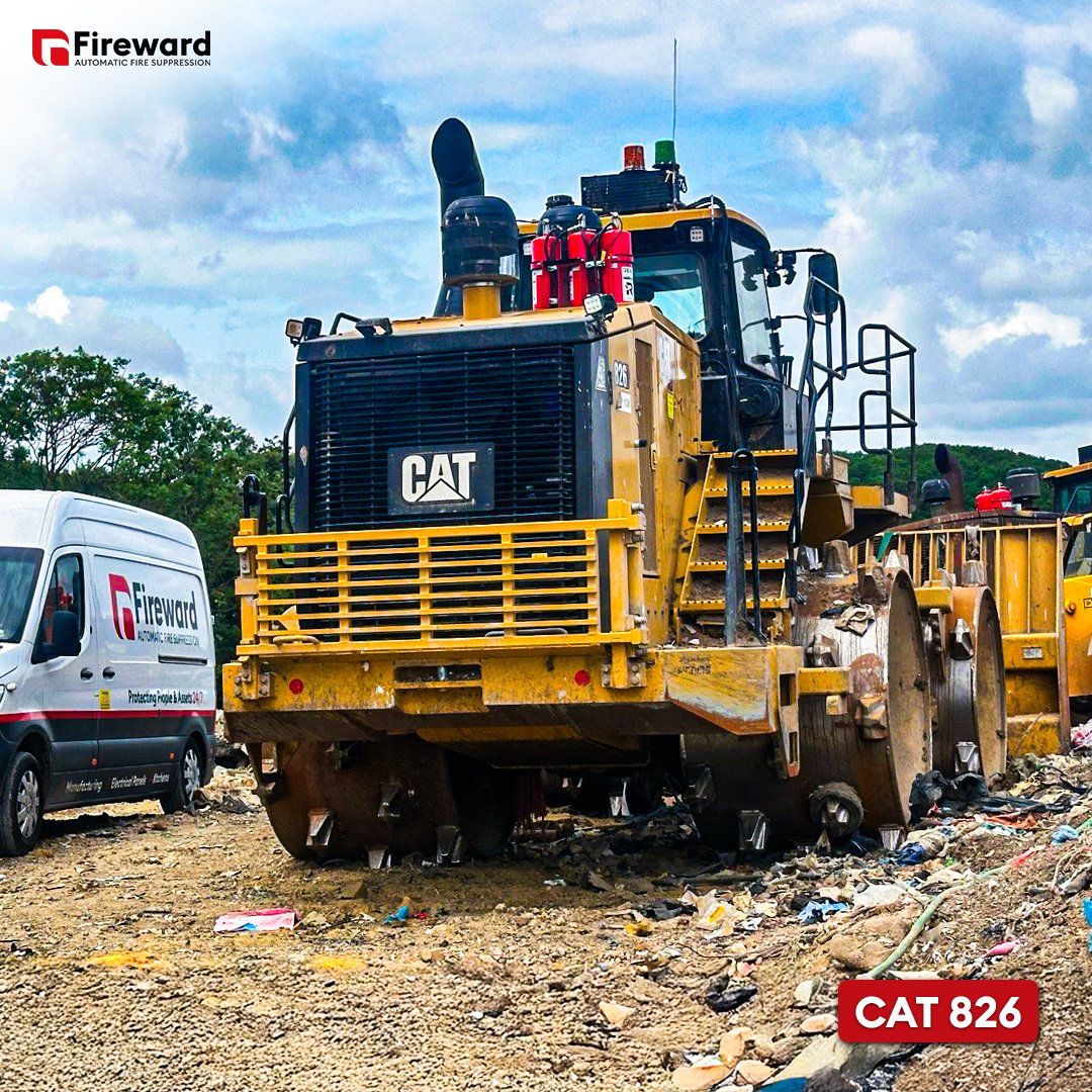 CAT 826 | Landfill Compactor Fire Suppression